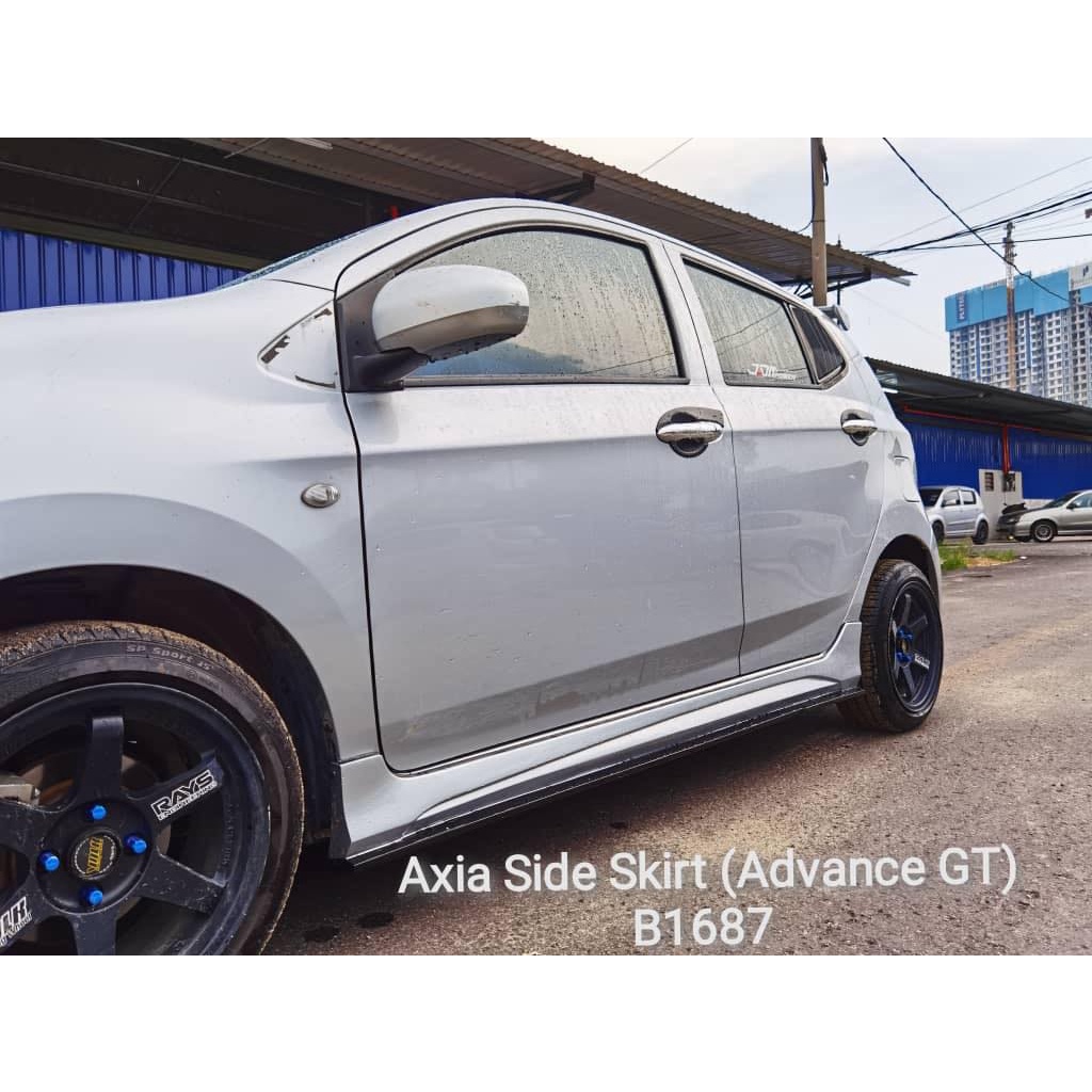 PERODUA AXIA SIDE SKIRT( ADVANCE GT) B1687 FIBRE WITHOUT PAINT | Shopee ...