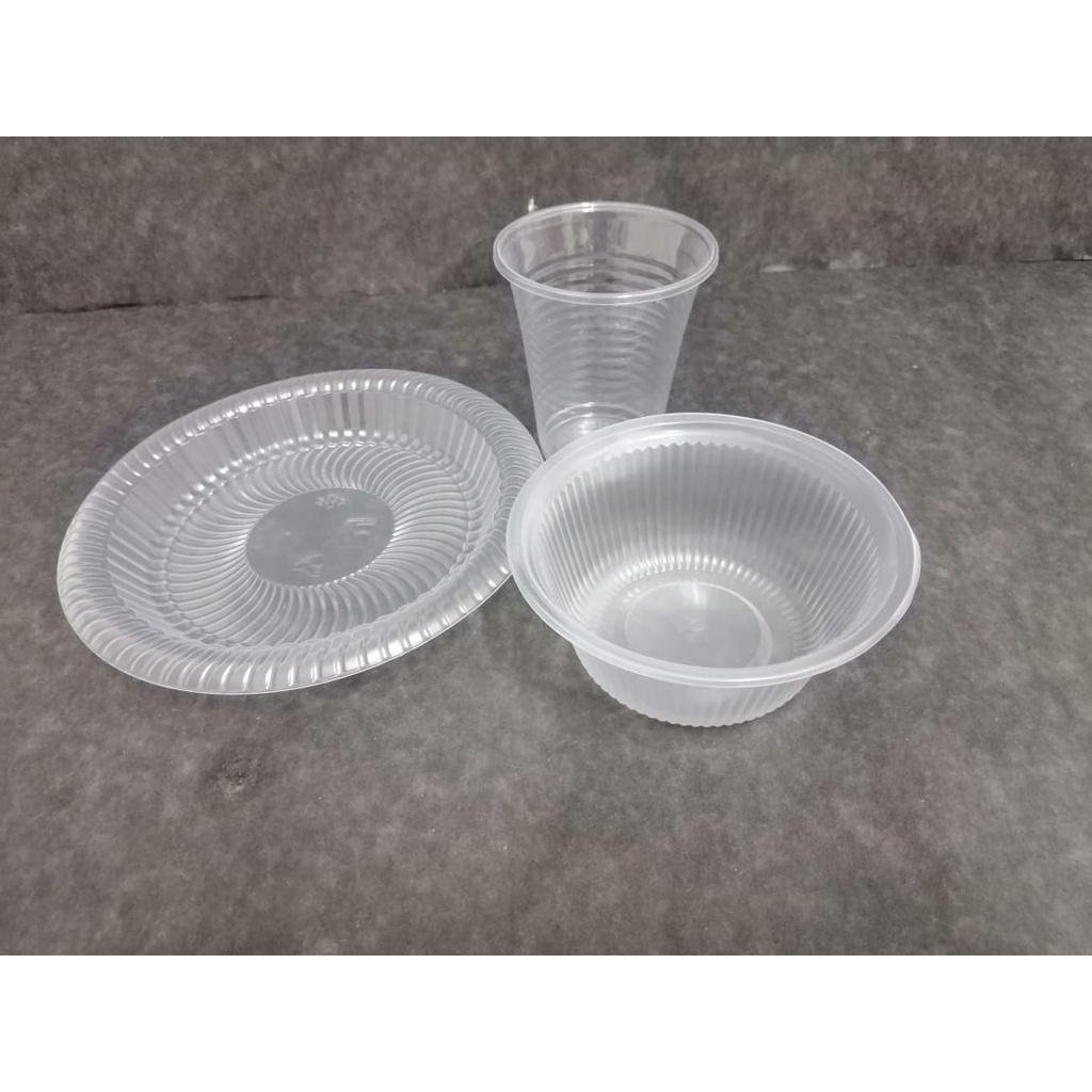 Disposable Plastic Party Plate 7"/ Bowl 4.5" / Cup 8 Oz | Shopee Malaysia