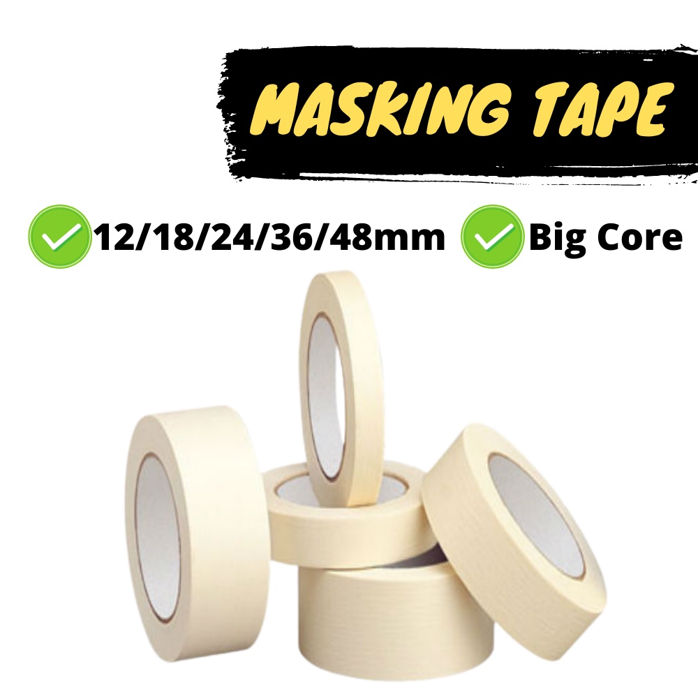 Masking Tape 12/18/24/36mm/48mm (Big Core) | Shopee Malaysia