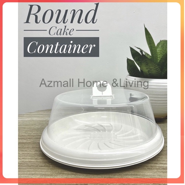 Portable cake box Food storage box with cover/bekas simpan makanan with ...