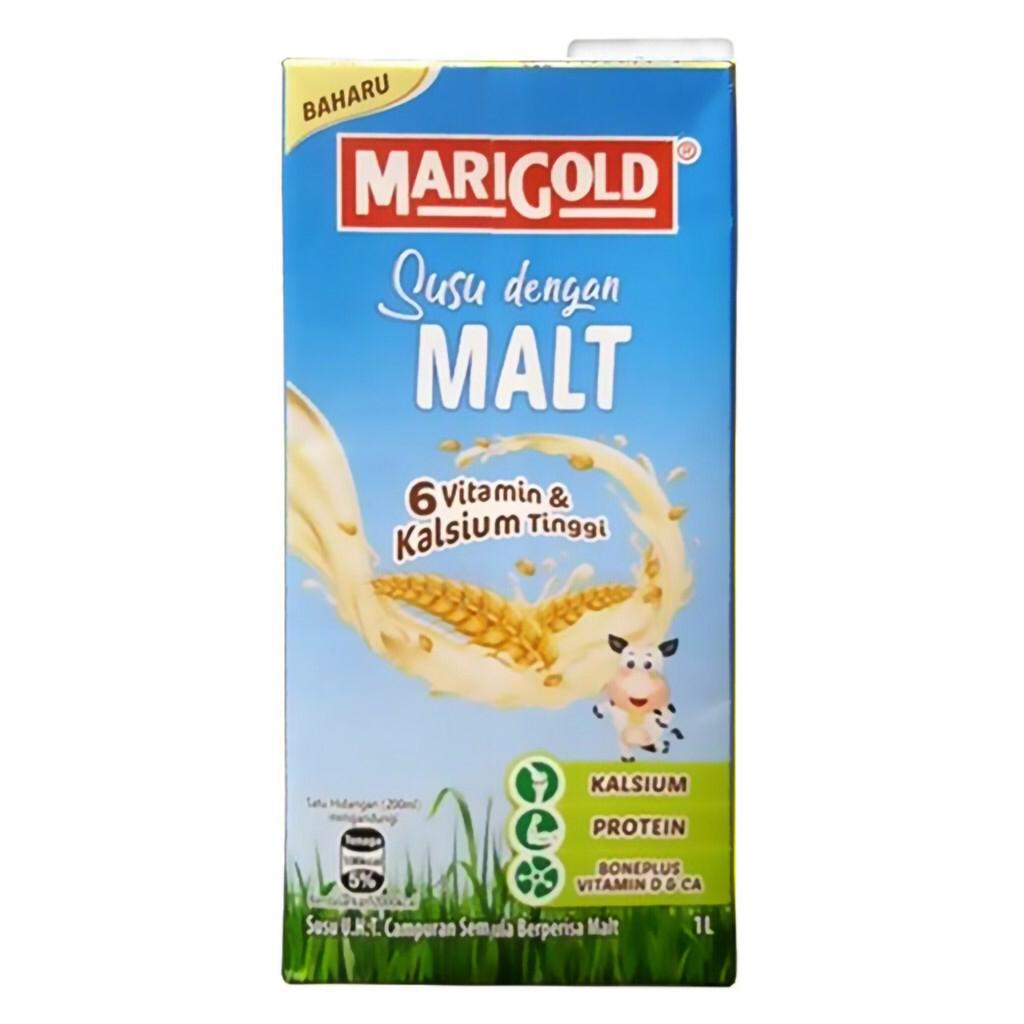 Marigold UHT Milk 1L - Malt [EXP 15 JUL 2022] | Shopee Malaysia