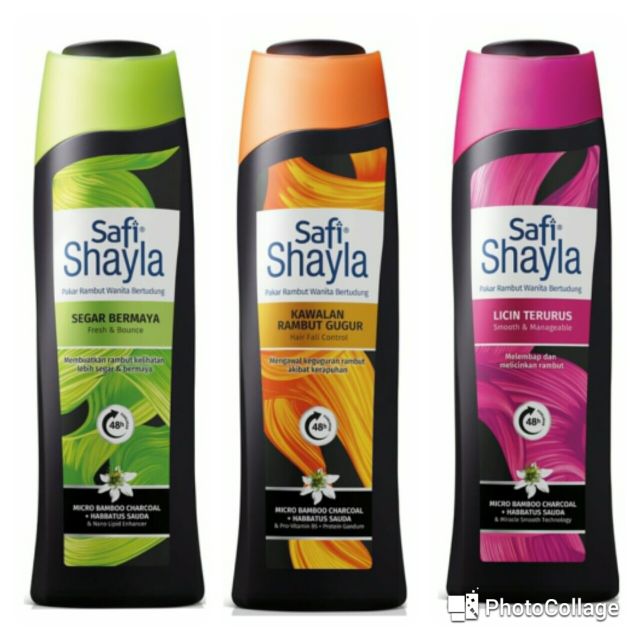 Safi Shayla Hair Shampoo | Syampu Rambut Wanita Bertudung 320ml ...