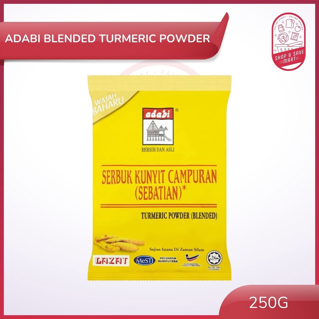 Adabi Blended Turmeric Powder - 250g | Adadi Serbuk Kunyit Campuran ...