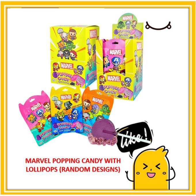 Marvel Popping Candy with Lollipops -Grape | Shopee Malaysia