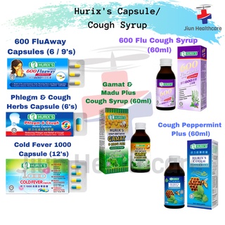 Hurix's Capsule 600 FluAway/ Phlegm & Cough/ Cold Fever 1000/ 600 Flu ...