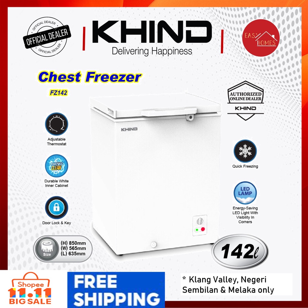 Khind Chest Freezer FZ142 (142L) | Shopee Malaysia