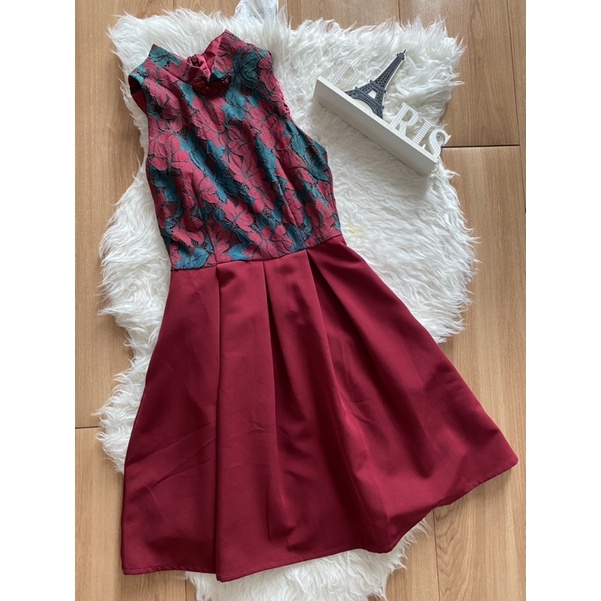 Maroon Cheongsam ( s ) | Shopee Malaysia