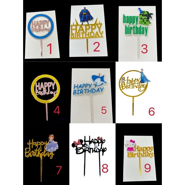 Birthday Topper/Cake Deco | Shopee Malaysia