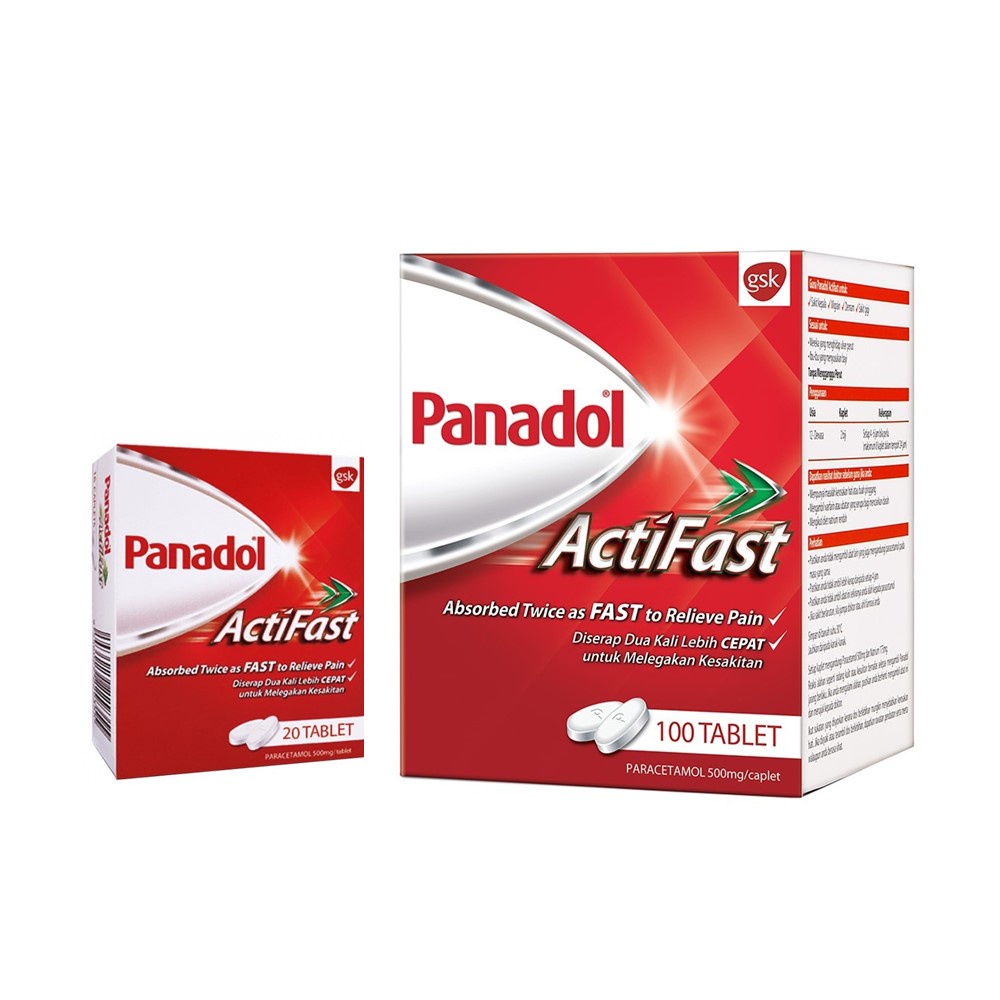 (20S AND 100S) Panadol Actifast for Fast Pain Relief Panadol Red Acti ...