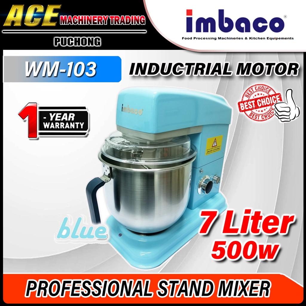 IMBACO Professional Series Stand Mixer 7 Liters 1kg Flour Heavy Duty 1 ...