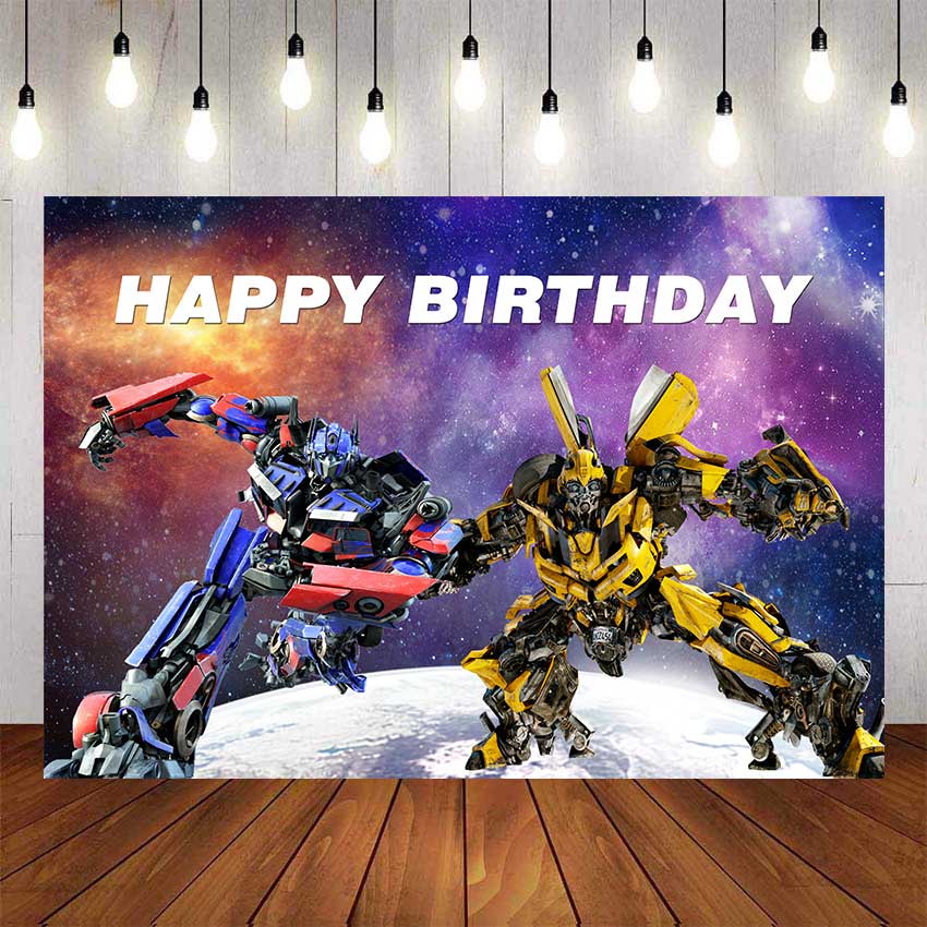 Transformers Bumblebee VS Optimus Prime Backdrop For Photography Baby ...