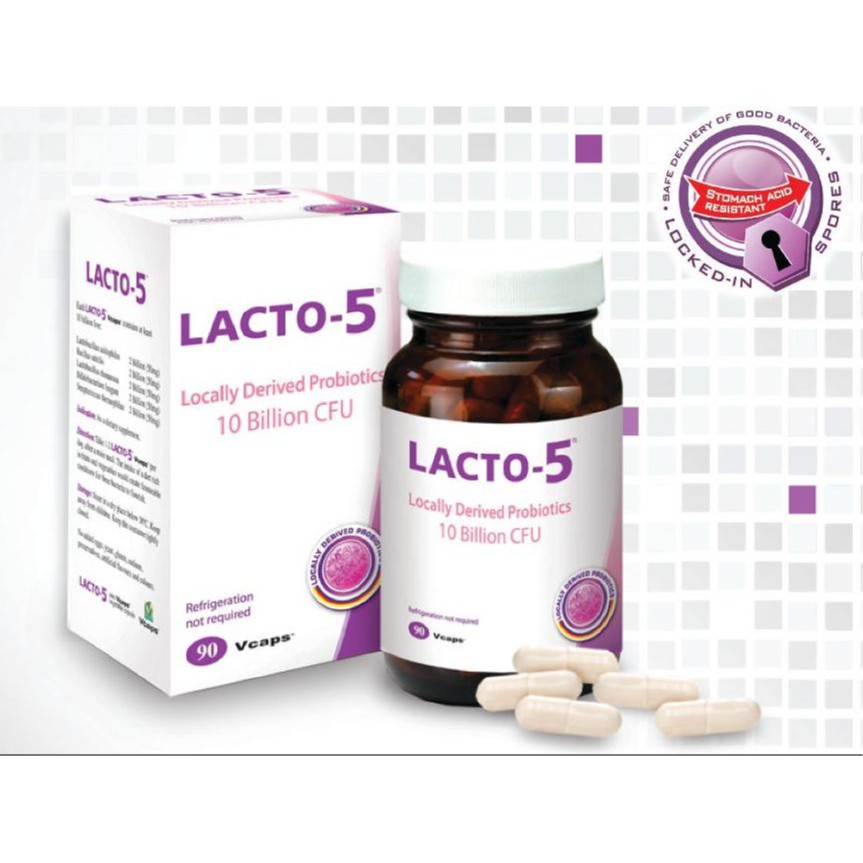 LACTO-5 PROBIOTICS 10 BILLION CFU (90's) | Shopee Malaysia