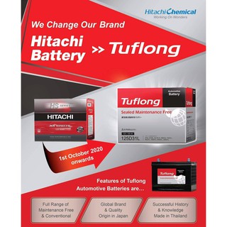 Tuflong Hitachi 85D23L | 55D23L battery bateri Exora Preve Inspira ...