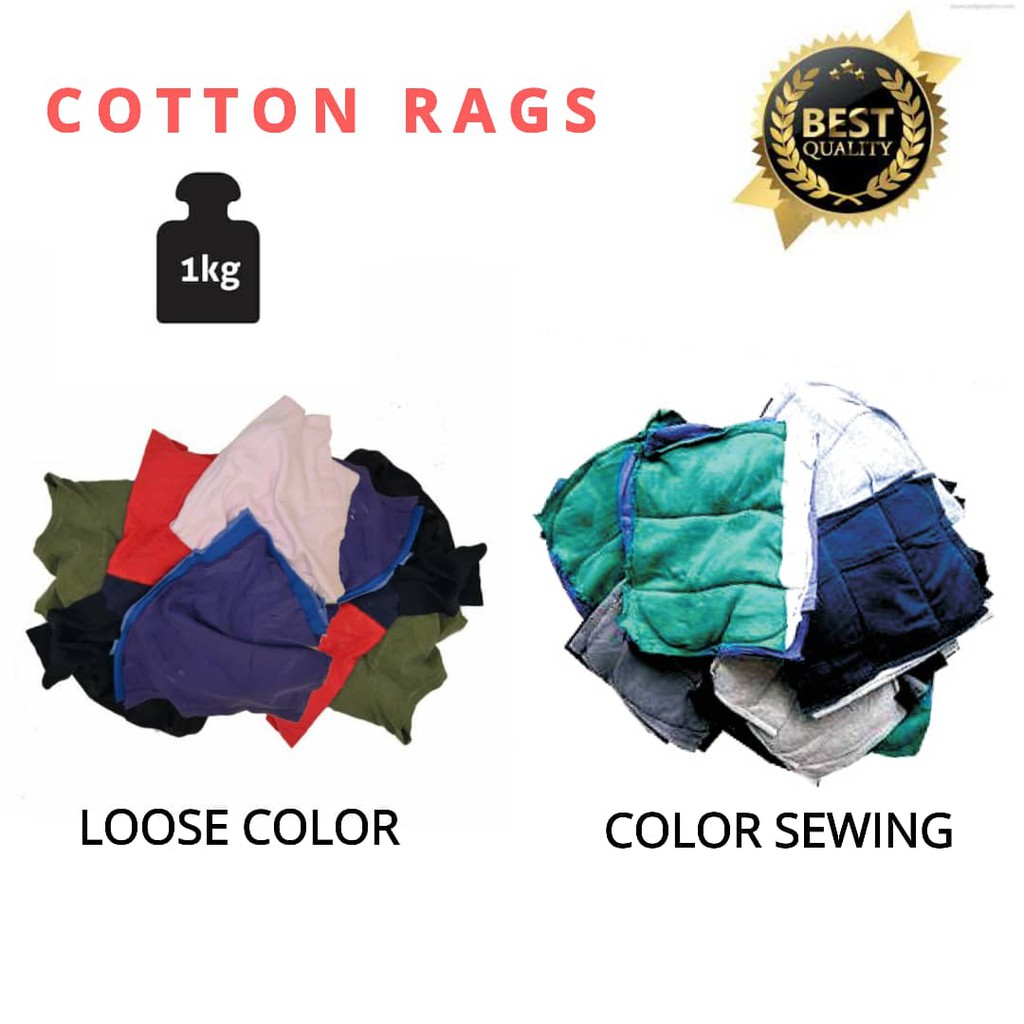 COTTON RAGS / KAIN BURUK - COLOR SEWING/LOOSE COLOR (1kg) | Shopee Malaysia