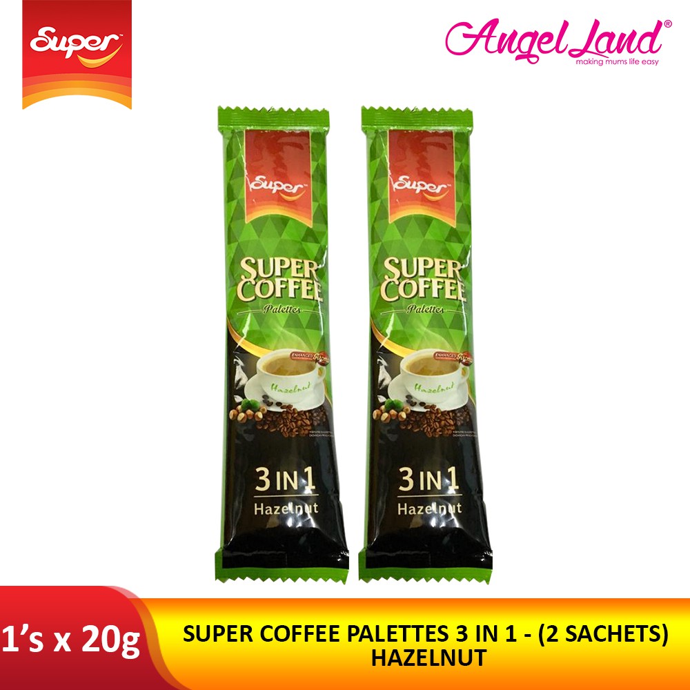 Super Coffee 3 in 1 20g - Regular Low Fat/Hazelnut (2 Sachets) | Shopee ...