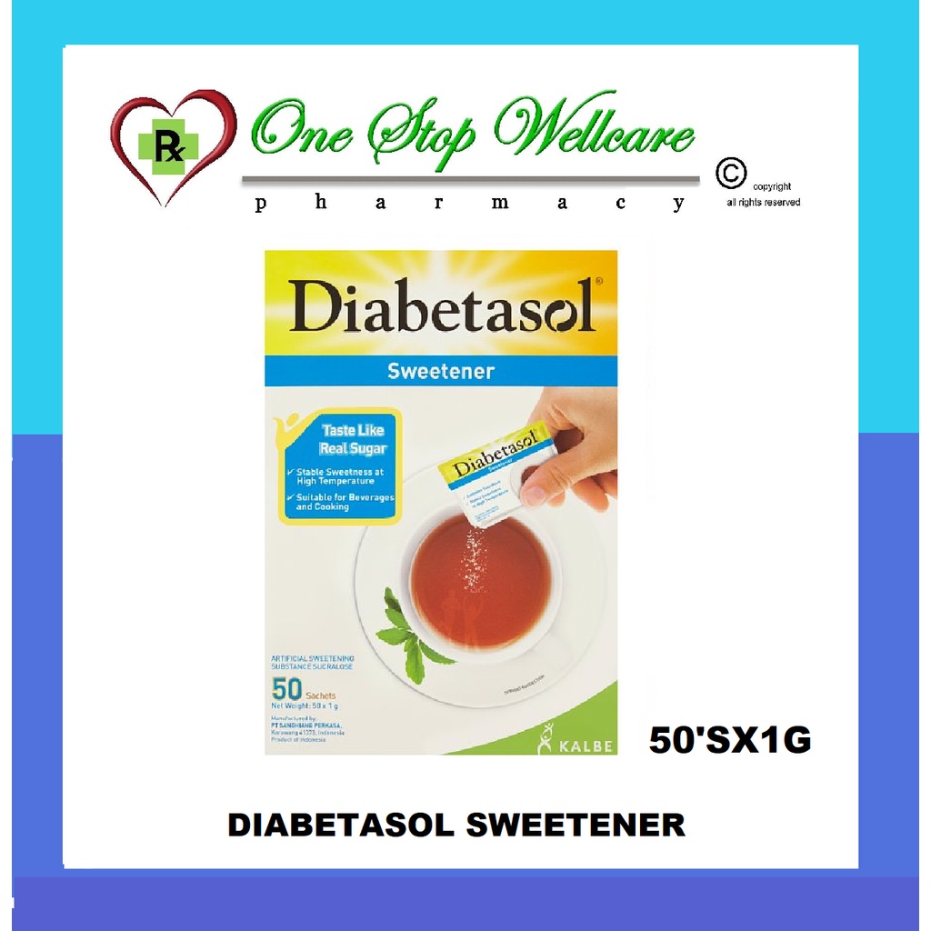 DIABETASOL SWEETENER 50 SACHET X 1G (EXP:12/2022) / (EXP:03/2024 ...