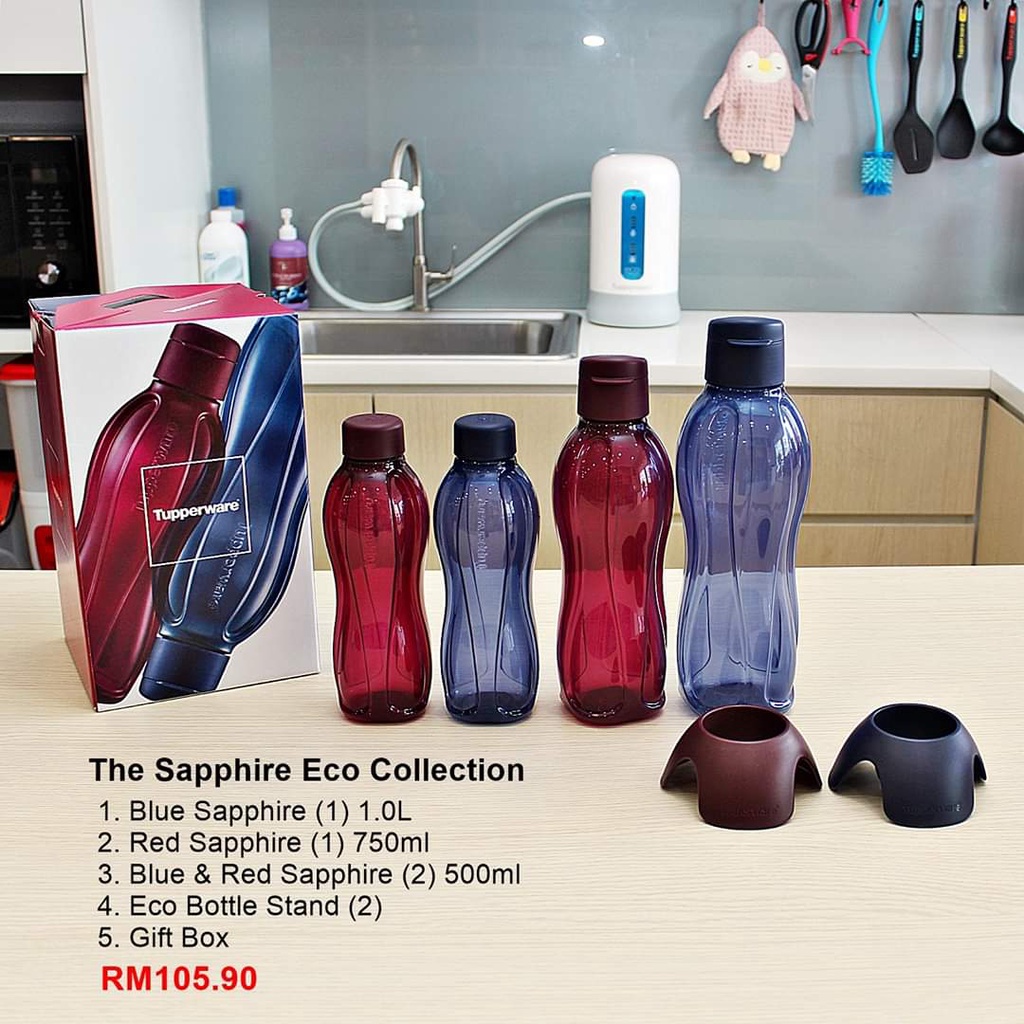 Set Botol Air Tupperware : The Sapphire Eco Collection | Shopee Malaysia