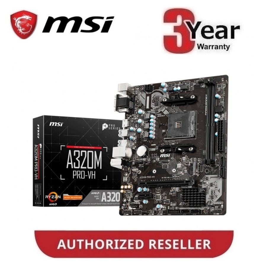 Msi a320m pro vh matx amd socket am4 motherboard a320m pro-vh | BeeCost