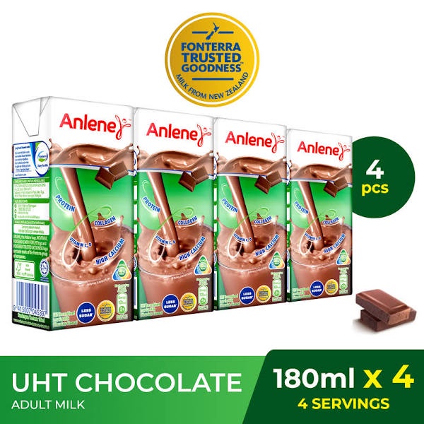 Anlene UHT Regular With Activefit 3x Formula UHT Chocolate Milk 4 x ...