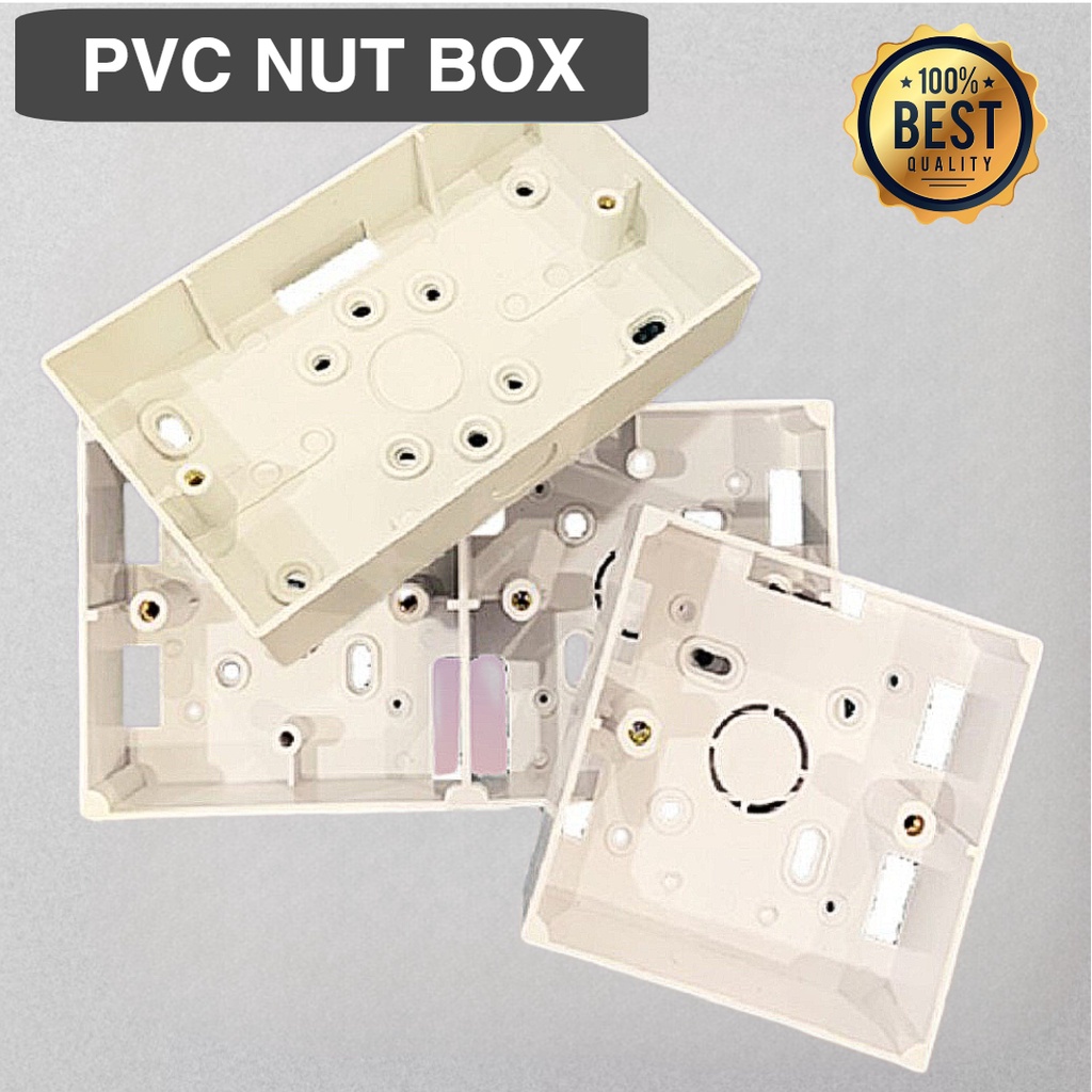 PVC Box Surface Type Nut Box/ Electrical Box/ Base 3x3 / 3x7 / 3x10 ...