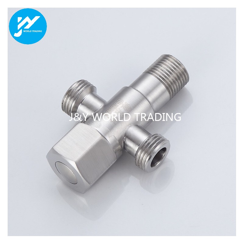 SUS 304 2-Way Angle Control Stop Valve 1/2 inch(15mm) Water Diverter ...