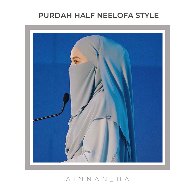 READY STOCK PURDAH PENDEK NEELOFA STYLE (AINNAN_HA) | Shopee Malaysia
