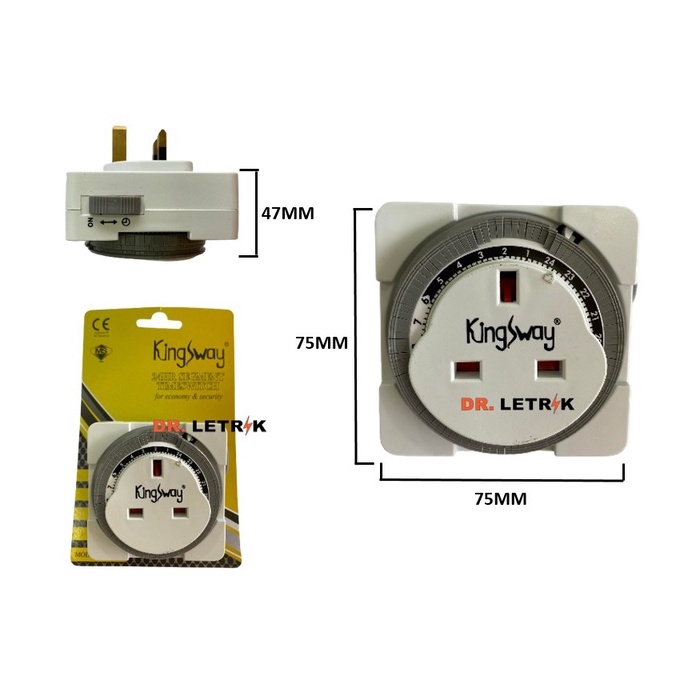 Sirim 24hours Programme Timer 3pin Plug 13a Analog Timer Segment Switch Sirim Approved