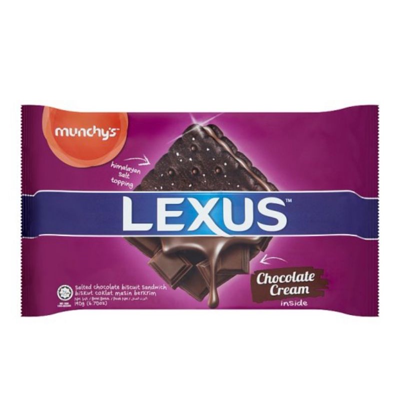 Munchy's Lexus Chocolate Cream Salted Chocolate Biscuit Sandwich 10 ...