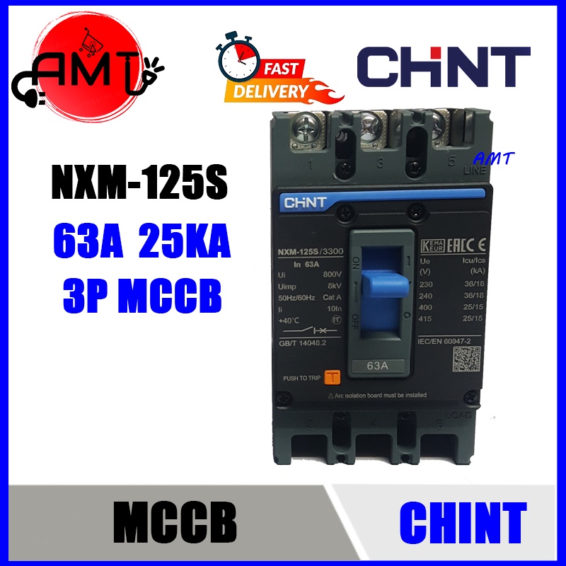 CHINT MCCB 3P NXM-125S 25KA 63A | Shopee Malaysia