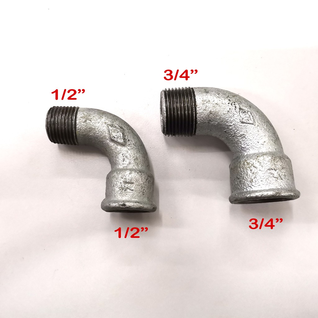 [READY STOCKS] 1/2", 3/4" GI SHORT BEND / GALVANISED IRON SHORT BEND ...