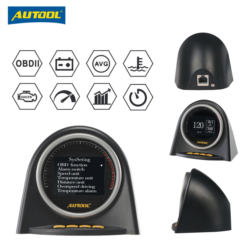 [AUTOOL X70] OBD2 HUD Head-up Display(with vehicle scanner Features ...