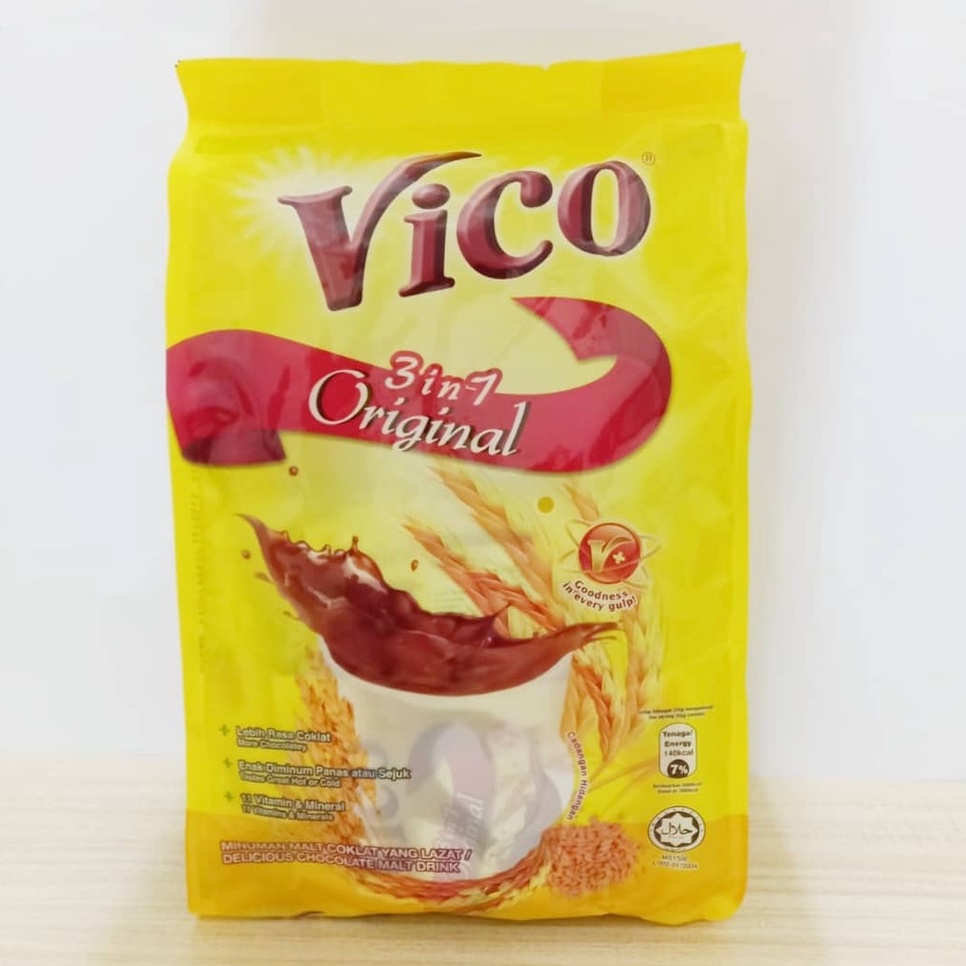 Vico 3 In 1 Original Chocolate Malt Drink 18s x 32g | Shopee Malaysia