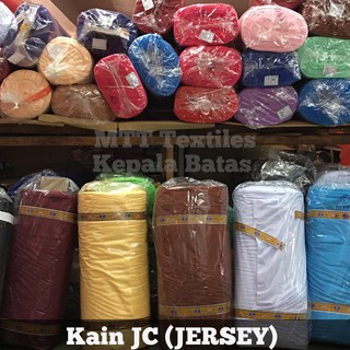 KAIN JERSEY /INTERLOCK BIDANG 60 INCI / KAIN LANGSIR / KAIN SCALLOP ...