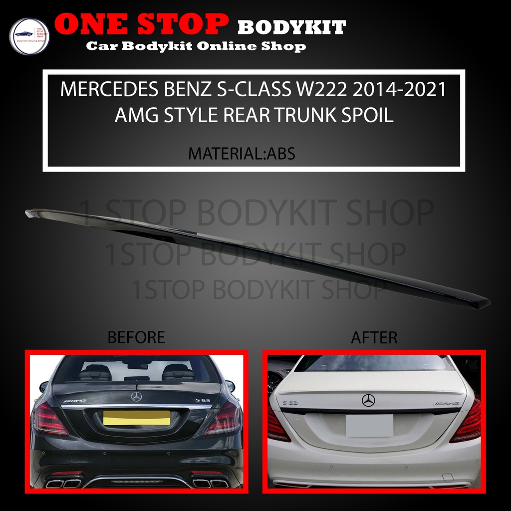 MERCEDES BENZ S-CLASS W222 2014-2021 AMG STYLE REAR TRUNK SPOILER DUCK ...