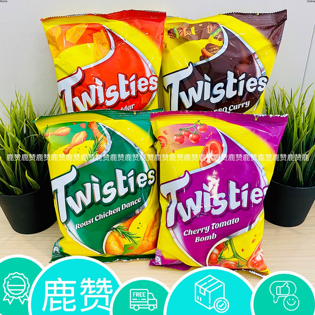 Twisties BBQ Curry Cherry Tomato Cheddar Cheese Roast Chicken Spicy ...