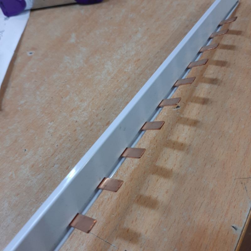 (1 meter, 52 Tee) 63A single phase copper bar with insulator Copper ...