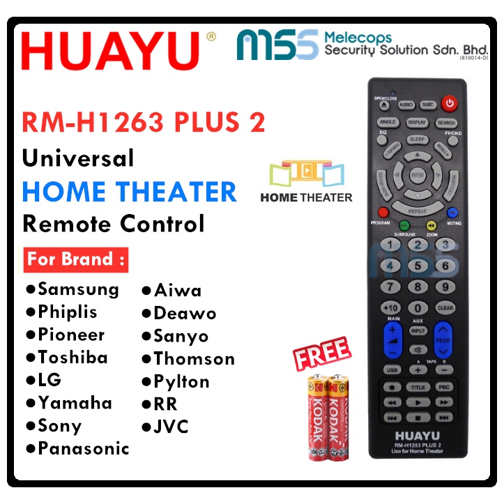 HUAYU Home Theater All in 1 Universal Remote Control (RM-H1263) | Shopee Malaysia
