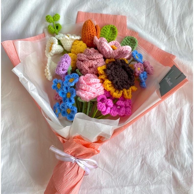 Radiance Crocheted Flower Bouquet || Preorder [CUSTOMISABLE] | Shopee ...
