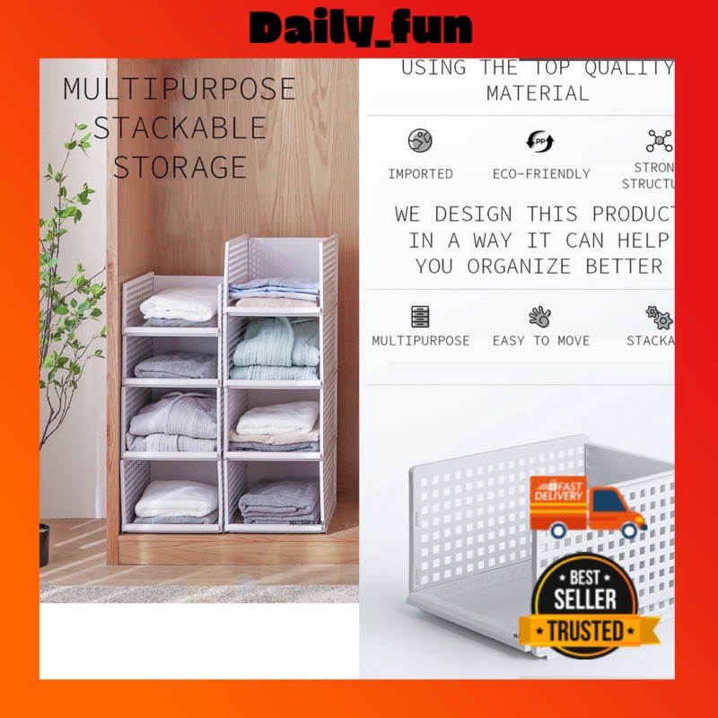 [MSIA READY STOCK]Stackable Drawer Rack Storage Cabinets Detachable ...