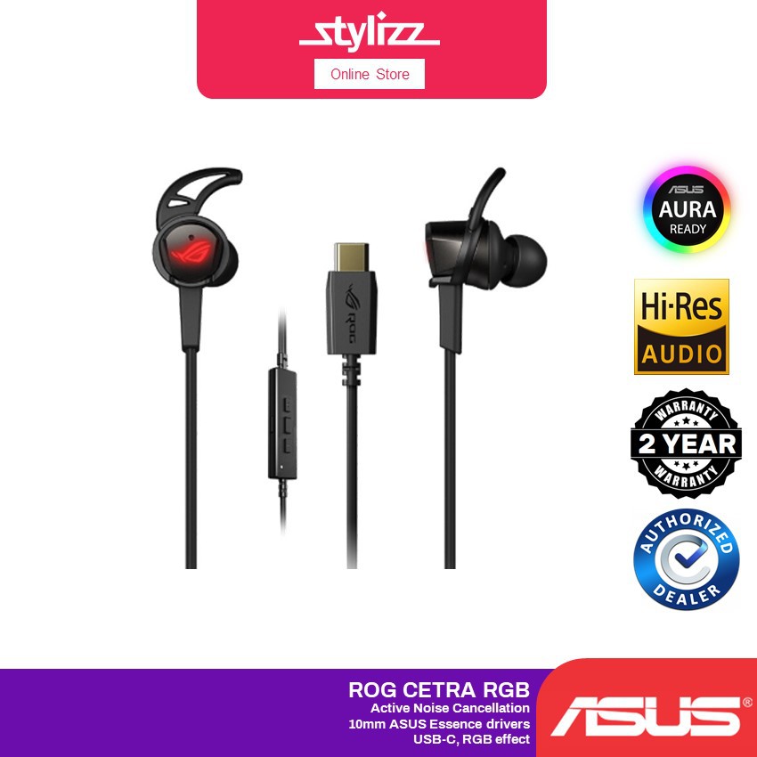 ASUS ROG Cetra RGB / CETRA II In-Ear Gaming Headphones With Active ...