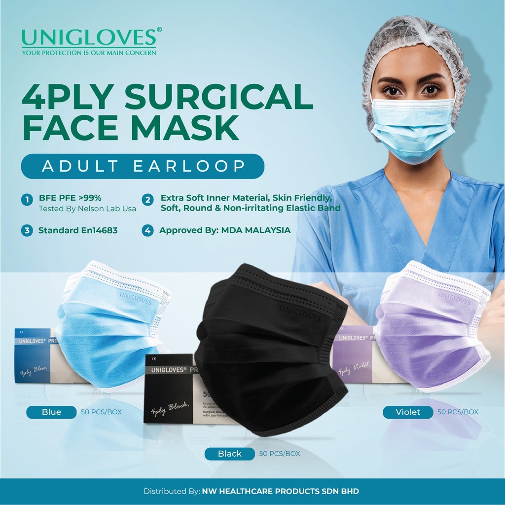 UNIGLOVES 4PLY SURGICAL FACEMASK | Shopee Malaysia