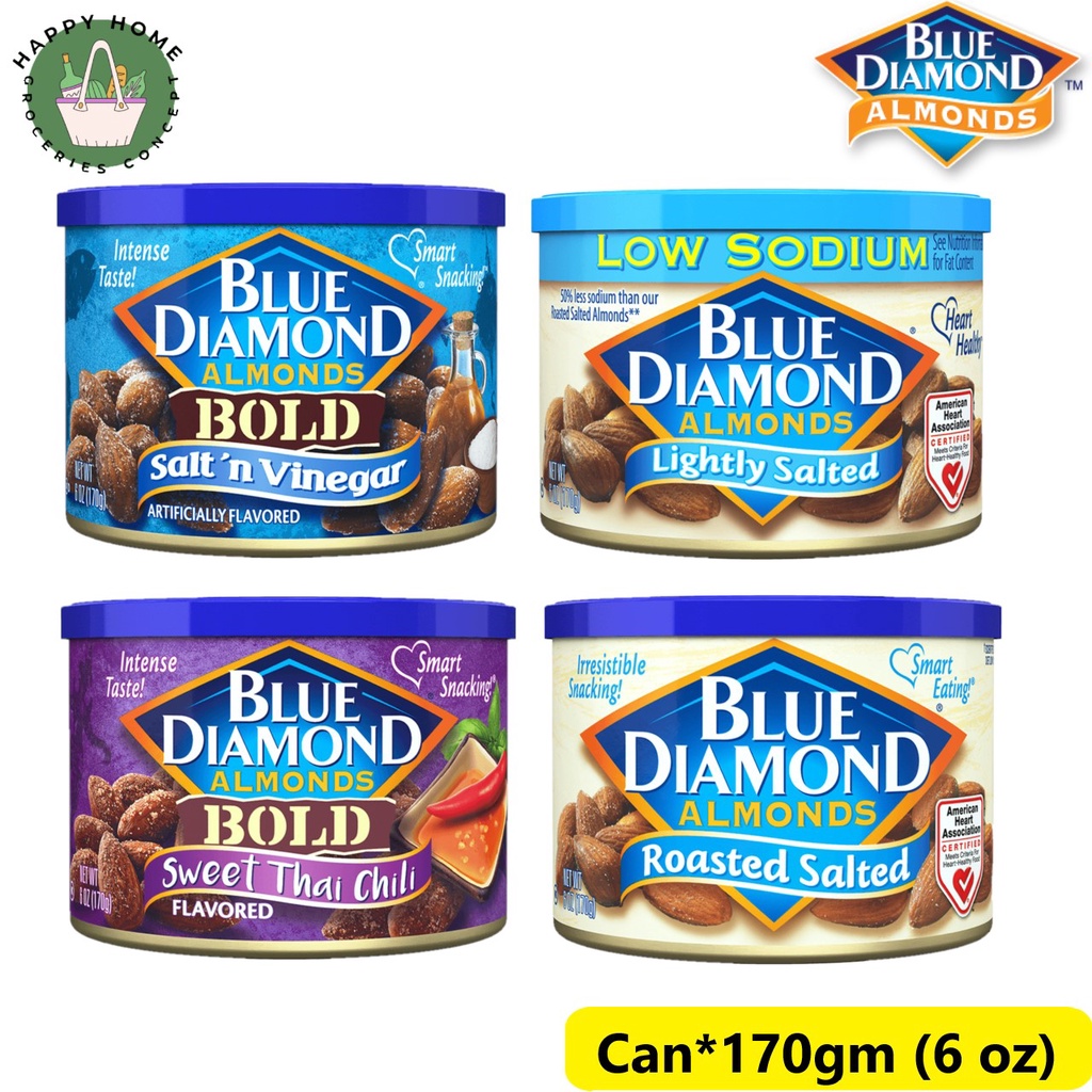 Blue Diamond Snacks Almond Lightly Salted/Roasted Salted/Sweet Thai ...