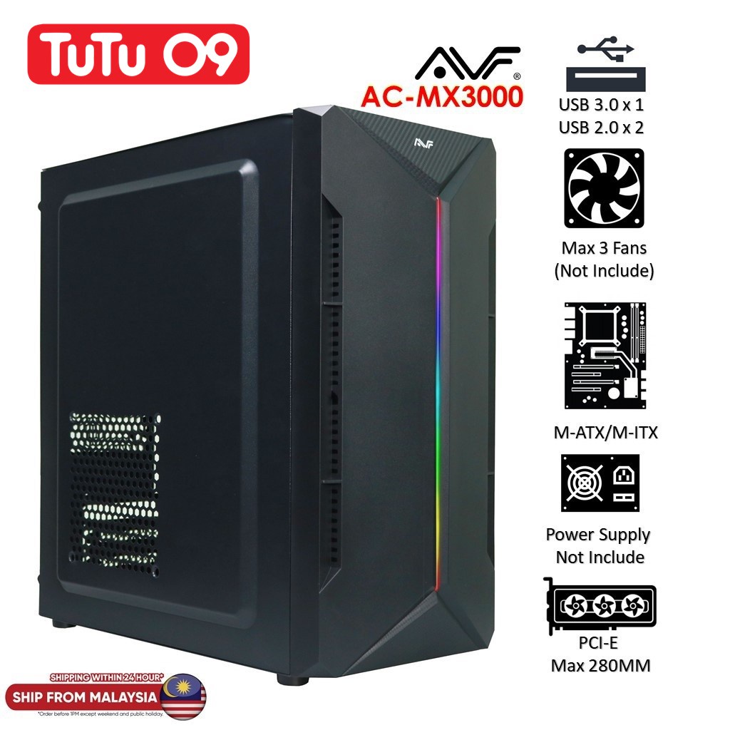 AVF AC-MX3000 MATX / ITX PC CASE Desktop Mini Tower Casing PC CPU AC ...