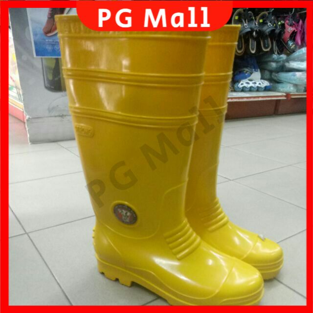 Yellow Rubber Boot / Kasut Boot Getah tapak kuning cap gajah | BeeCost