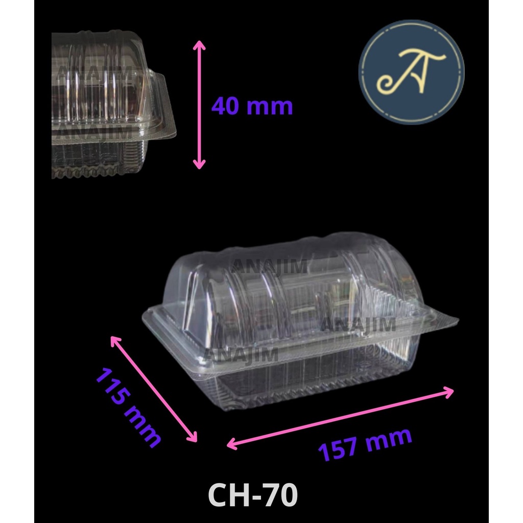 HIRO CH-70 Transparent Plastic Food Container (50pcs) | Shopee Malaysia
