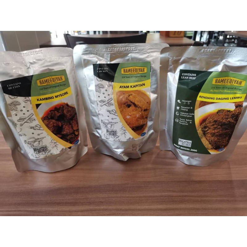 Original Hameediyah Daging Rendang/Ayam Kapitan/ Kambing Mysore Pouch ...
