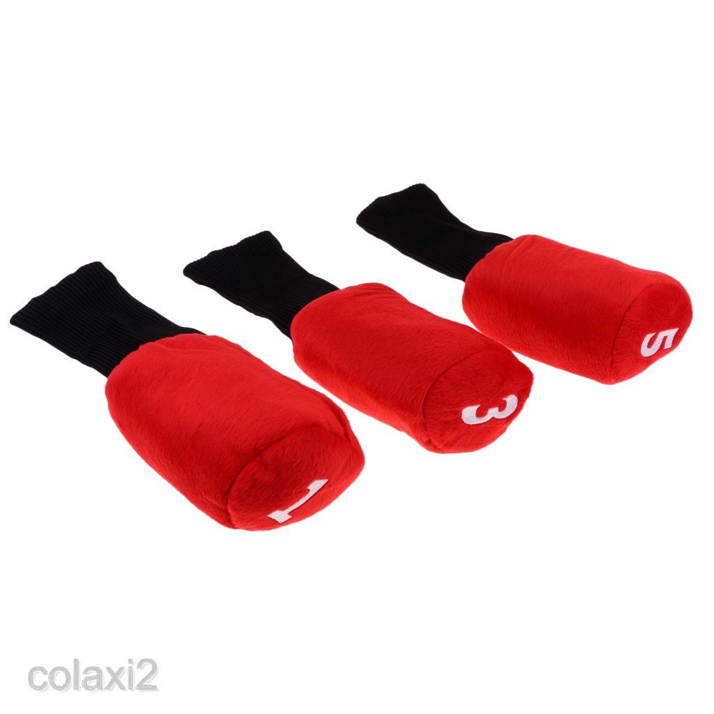 [colaxiefMY] Set of 3 Golf Club Head Covers 1, 3, 5 Driver Wood ...