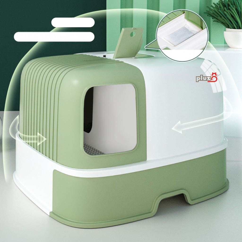 Cat Litter Box Jumbo Size Morden Corrido Style Cat Toilet Open Top ...