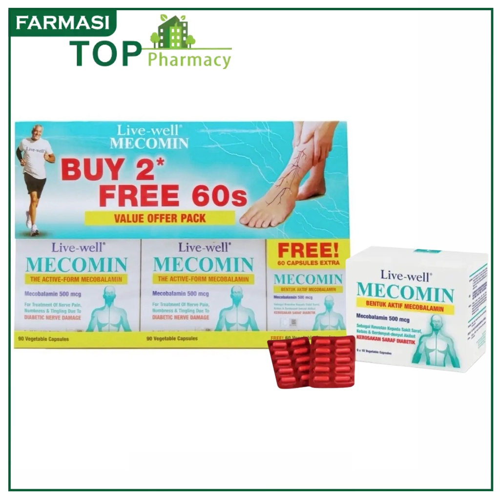 Live Well Mecomin 500mg ( 60's / 90's / 2x90's + 60's ) | Shopee Malaysia