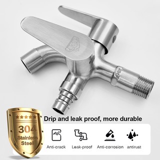 U-HOME Stainless steel SUS 304 Two Way Water Tap Toilet Plumbing ...